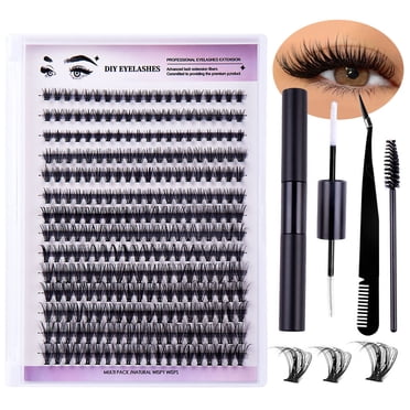 Cluster Eyelash Kit 24Pcs Eyelash With Clusters Eyelash Applicator Tool ...