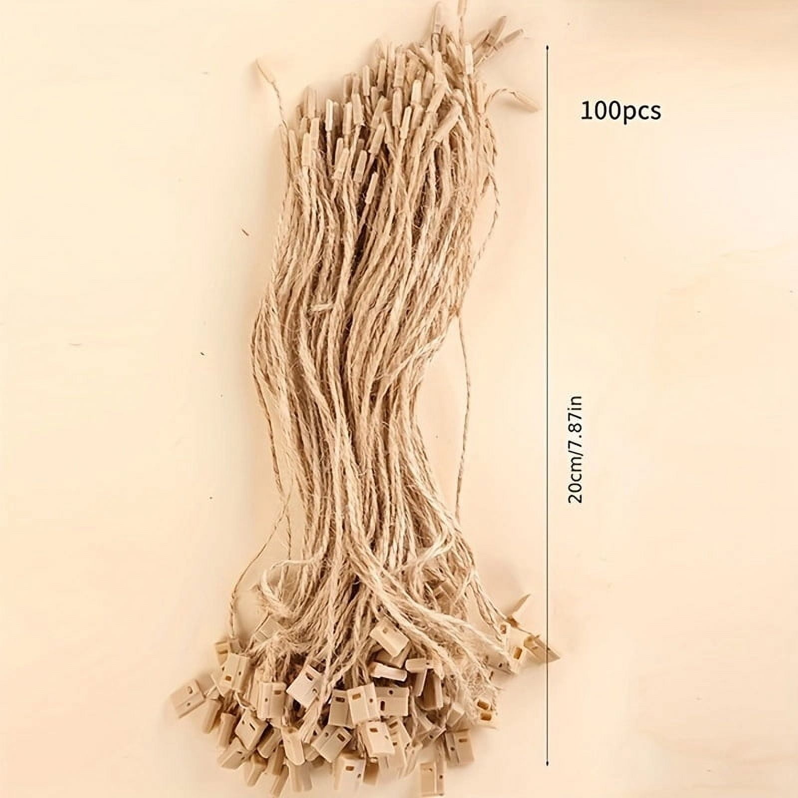 Zcyifa 100pcs Hemp Twine String Rustic Tag Rope For Ornaments Hang Tag ...