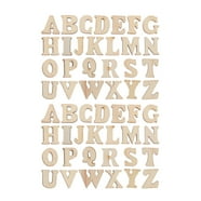156Pcs Small Wooden Craft alphabet and letters Wood Cutouts with ...