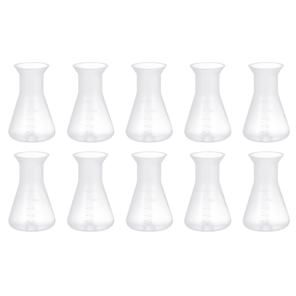 KAKOWELY Lab Flask Plastic 10Pcs For Chemical Experiments By Students 3 ...