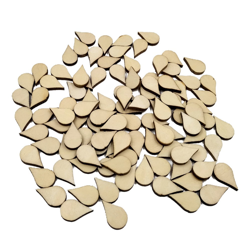 Zcyifa 15mm Wood Chip Water Drop Shape for Crafts & Gifts - Walmart.com