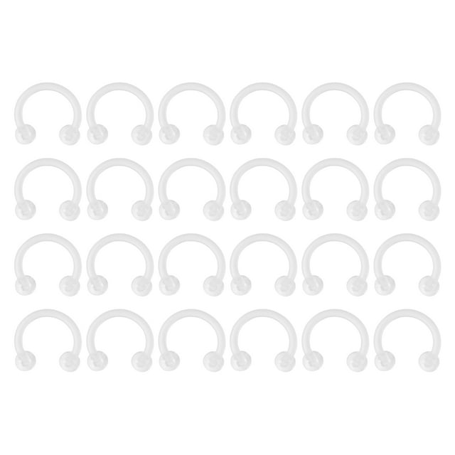 Zcyifa 18G Flexible Lip Nose Septum Eyebrow Rings Clear Retainers ...