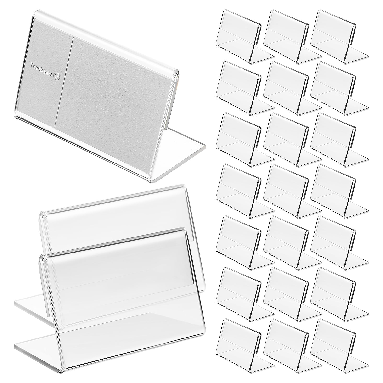 Zcyifa 40 Pcs Sign Holders Card Display Stand Market Stall Display Card ...