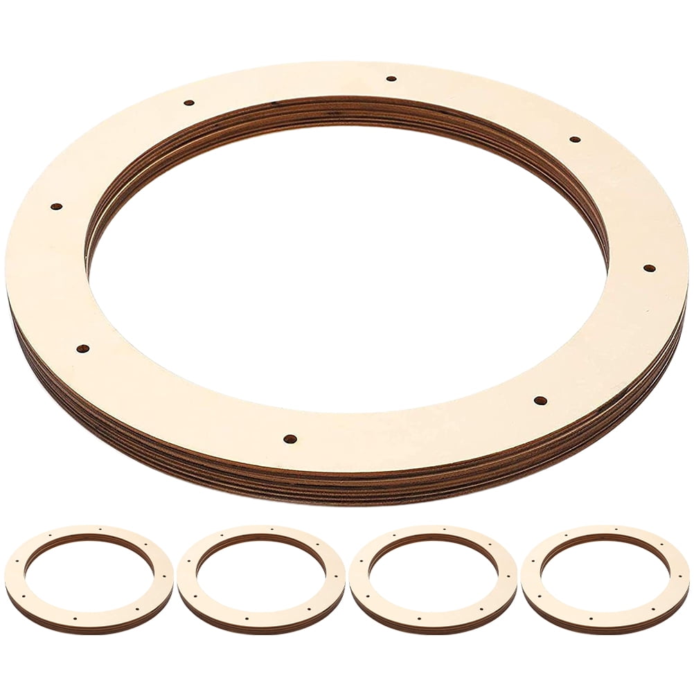 Zcyifa 5 Wooden Wreath Forms for Floral Crafts and Christmas Decor ...