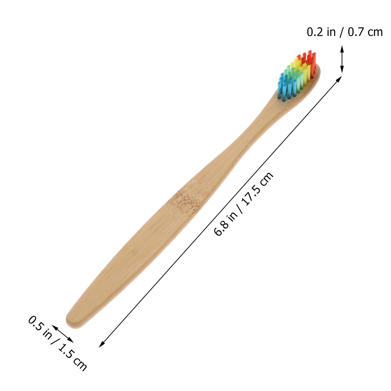 Zcyifa Bamboo Toothbrush 10Pcs Natural Bamboo Toothbrushes Bristles ...