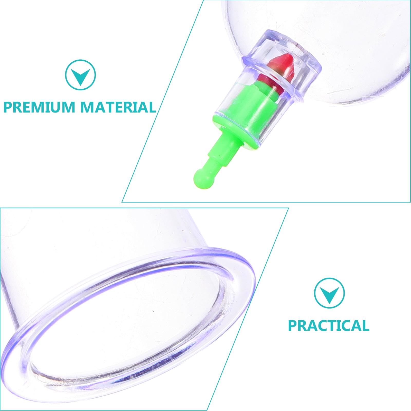 Zcyifa Cupping Cups 1 Set Cupping Kit Transparent Cupping Therapy ...