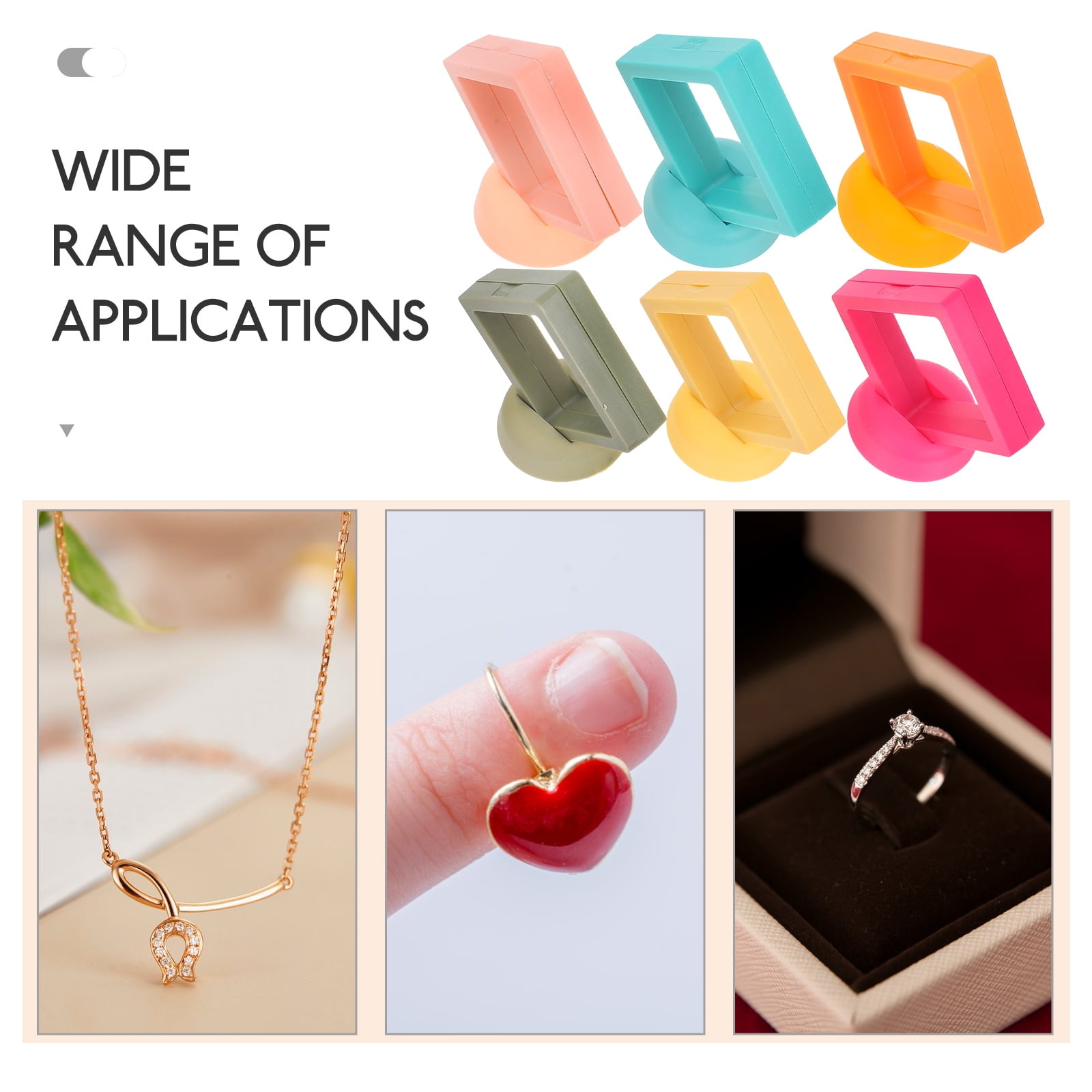 Zcyifa Floating Display Case 6pcs Transparent Frame Display Case Holder ...