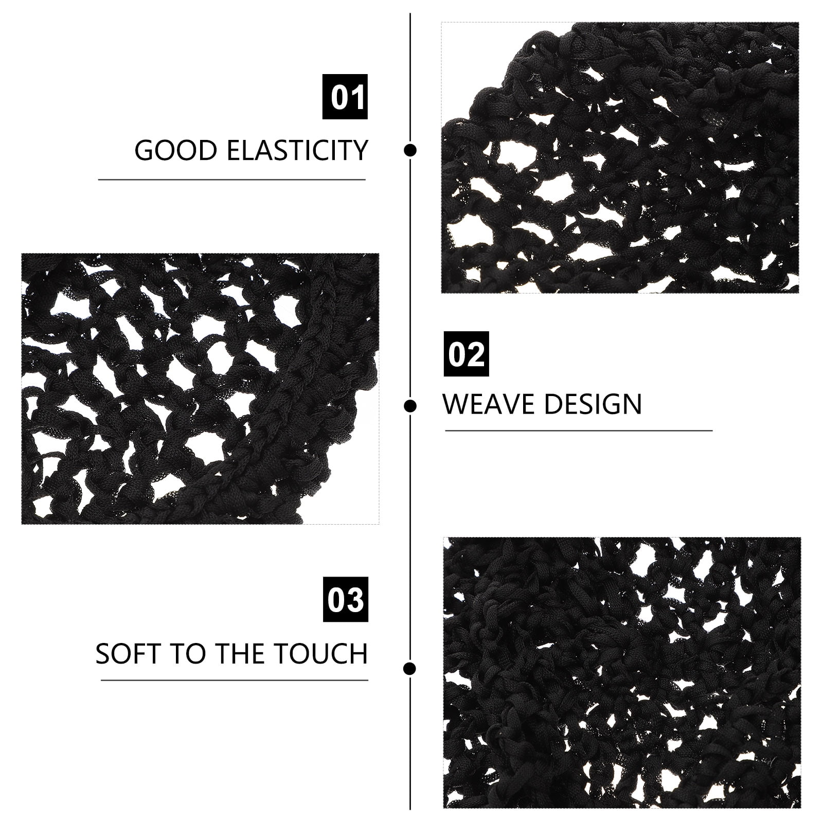 Zcyifa Hair Net 5pcs Mesh Hair Net Knit Snood Hat Net Women Crocheted ...