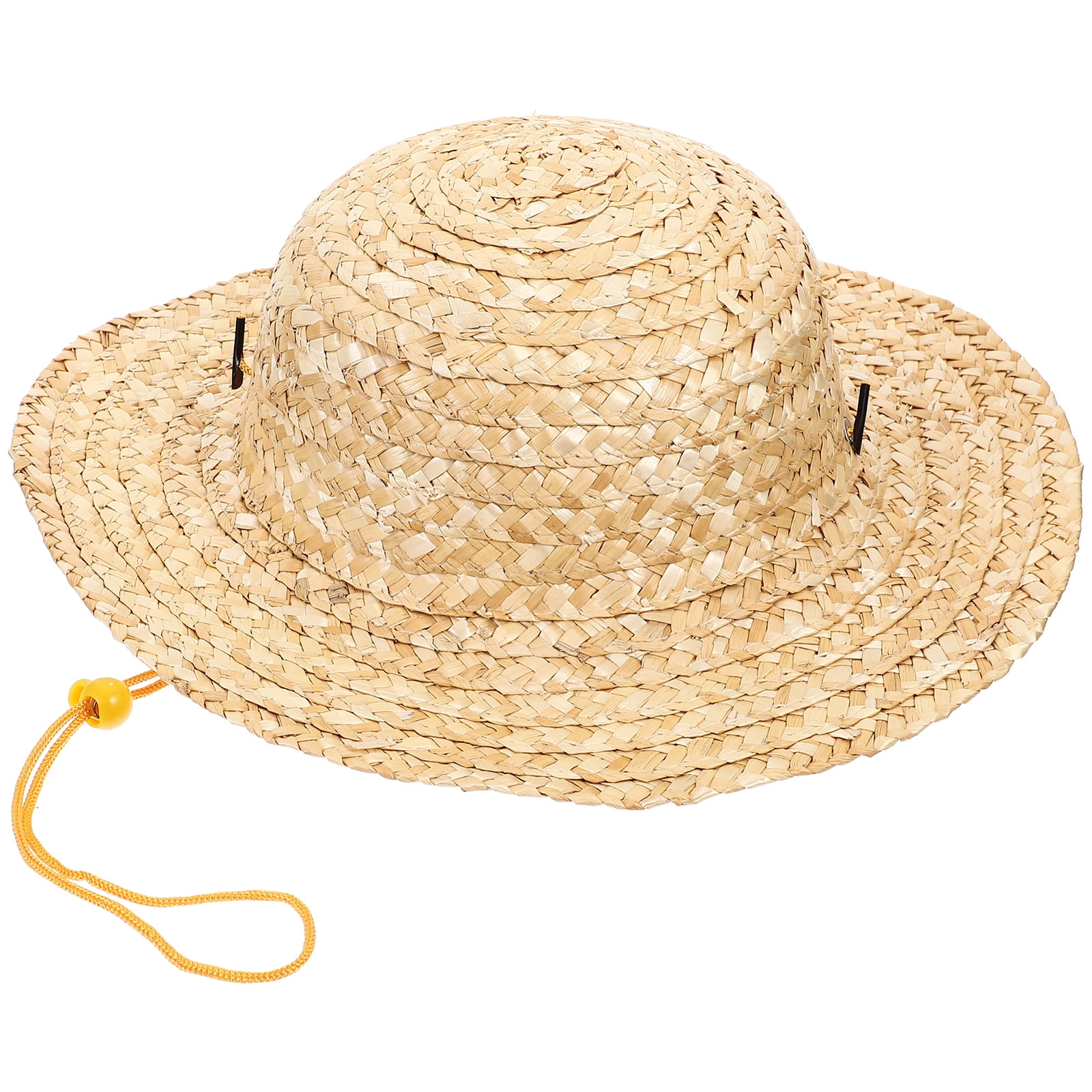 Zcyifa Kids Straw Hat 31cm Wide Brim Beach Sun Visor Outdoor Weaving ...