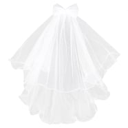 Simple Long Elegant Single Layer Wedding Veil Bridal Veils with Comb ...