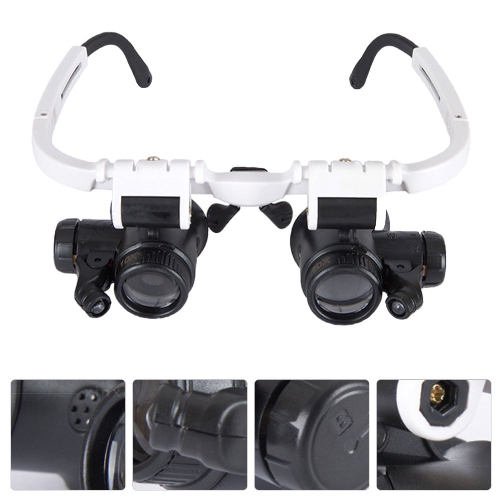 Zcyifa LED Magnifier 1Pc Head-mounted LED Light Interchangeable Lens ...