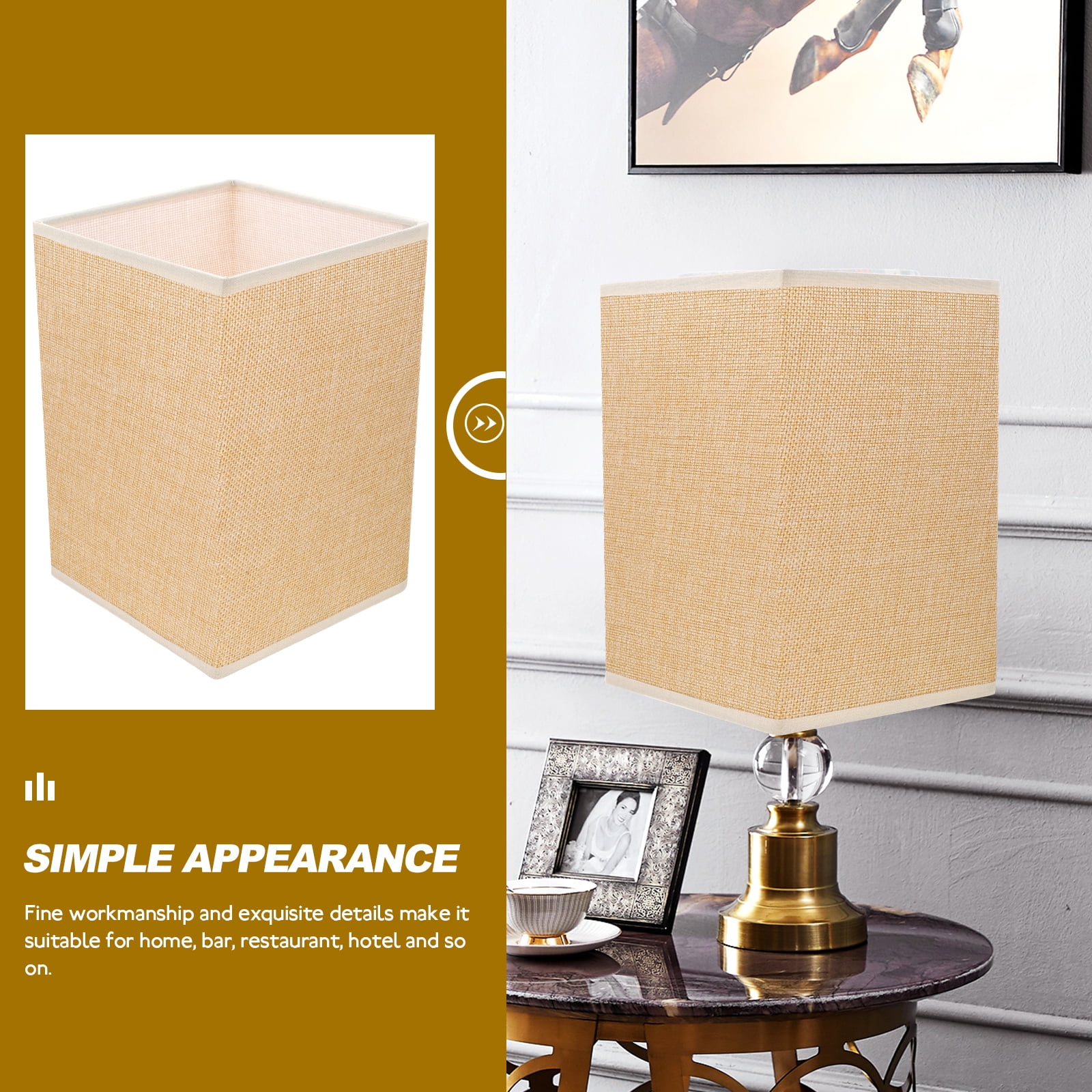 Zcyifa Lamp Shades Square Shaped Lamp Shade Fabric Lampshade Simple ...