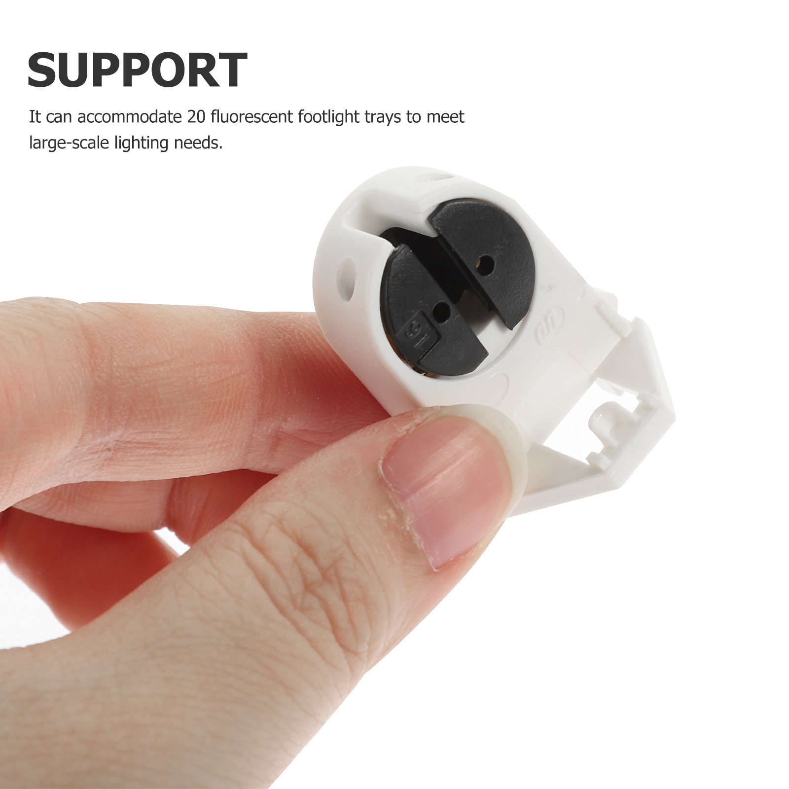 Zcyifa Lampholder 20pcs Fluorescent Tube Light Socket Holder Lamp Tube ...