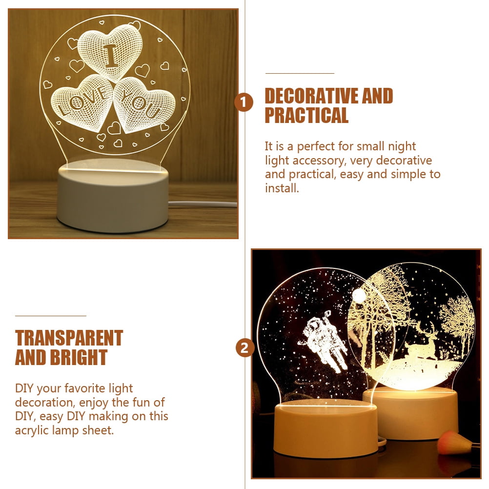 Zcyifa Light Plate 5Pcs Round DIY Light Plate Simple LED Light Plate ...