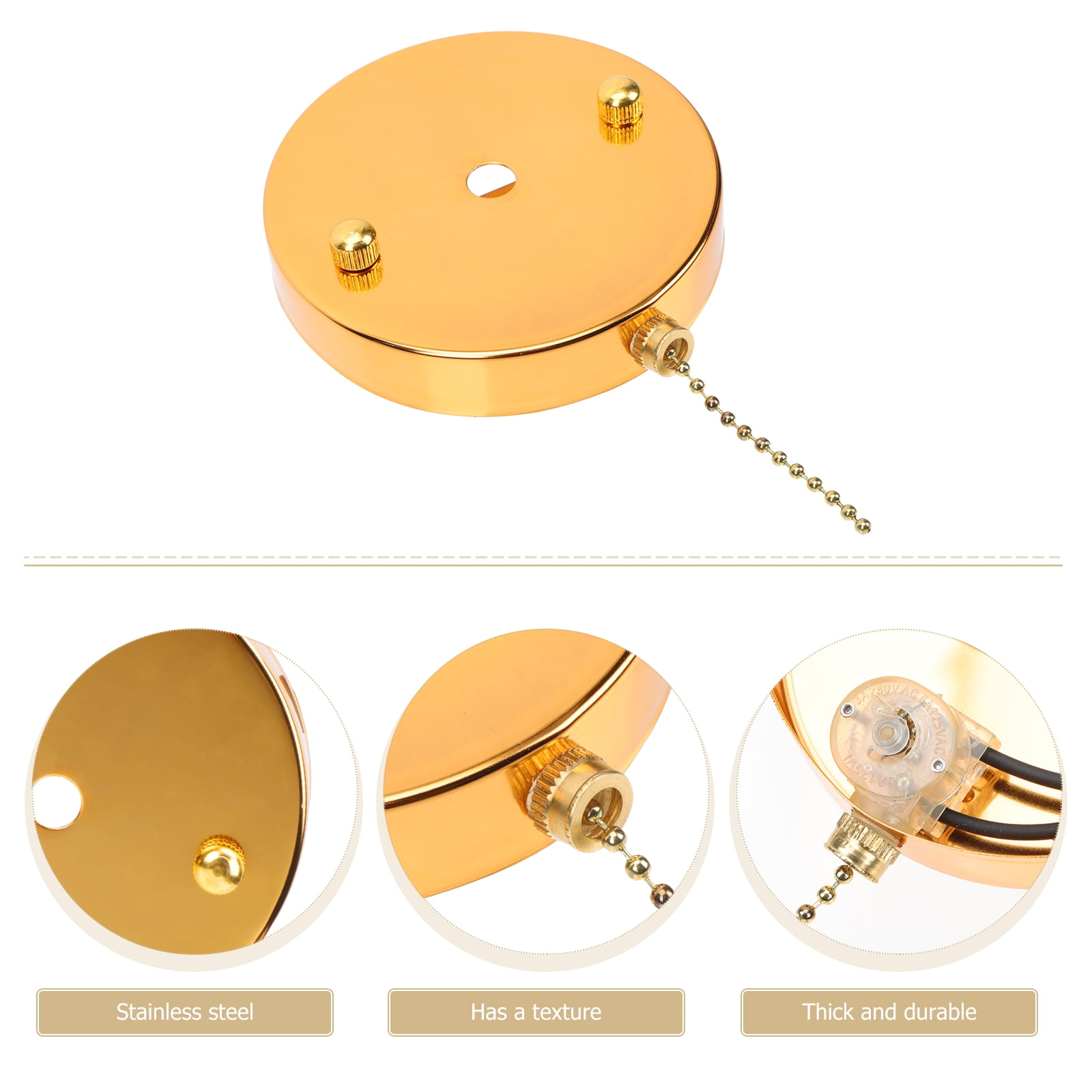 Zcyifa Light Switch Pull Chain 1Set Pull Chain Lamp Switch Wall Light ...