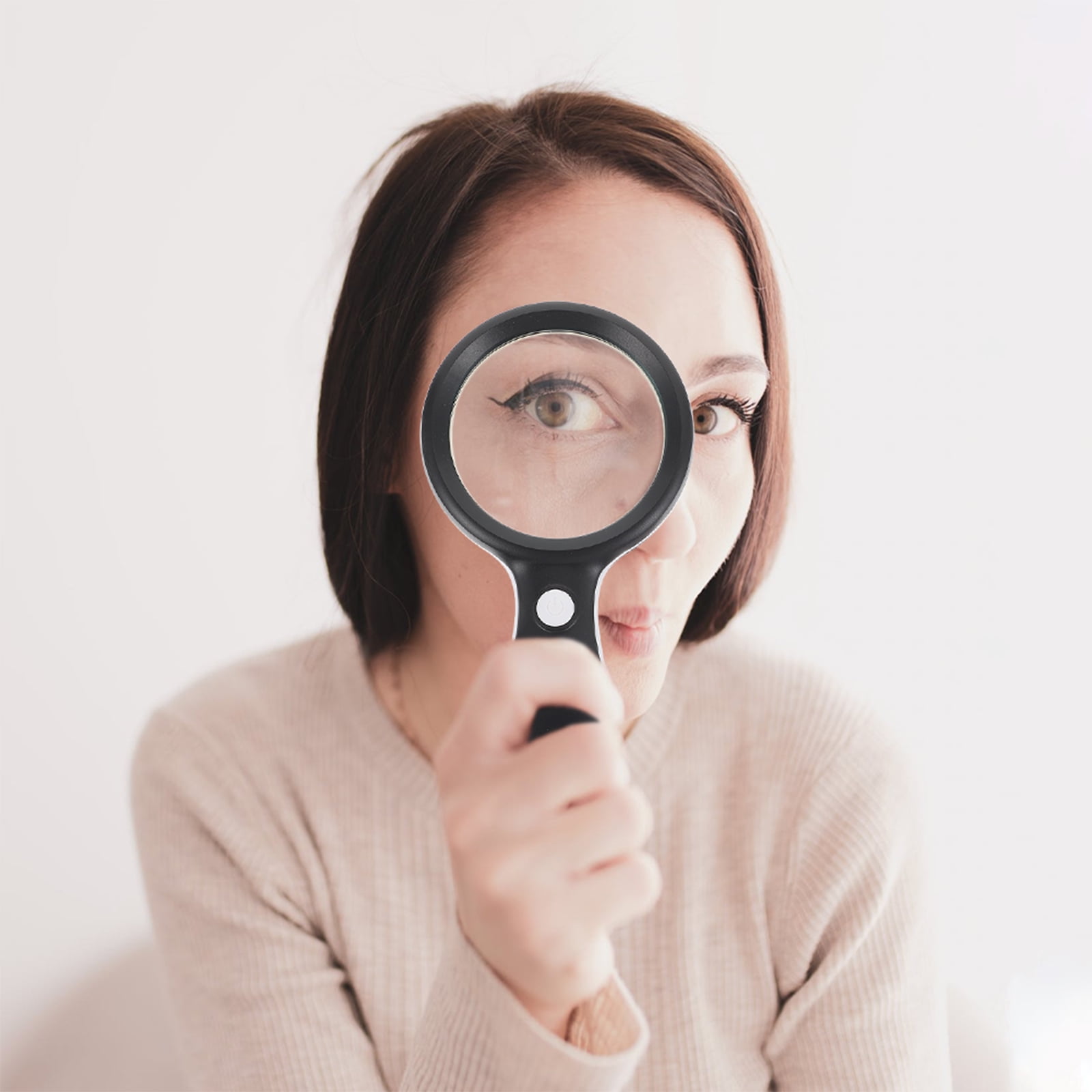 Zcyifa Magnifying Glass Handheld Lighted Magnifier 10X Magnifying Glass ...