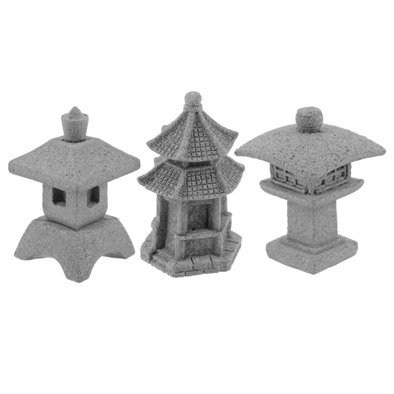 Zcyifa Mini Pagoda Statue Set - Japanese Style Hexagon Zen Decor ...