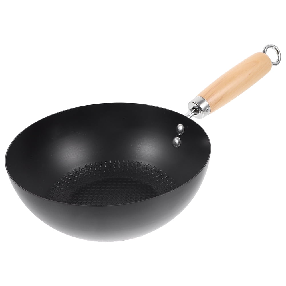 Zcyifa Small Wrought Iron Wok Single Person Wok Gas Stove Universal Wok ...