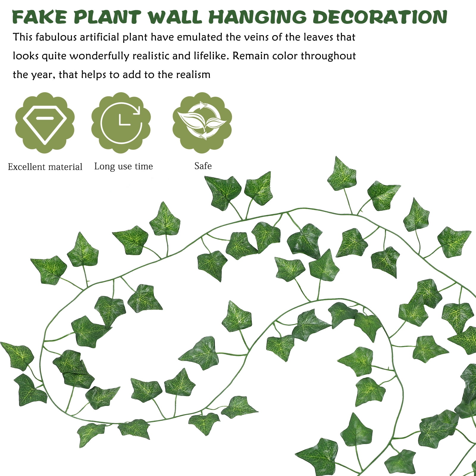 Zcyifa Vines for Bedroom 12Pcs Artificial Vines Fake Hanging Vines Fake ...