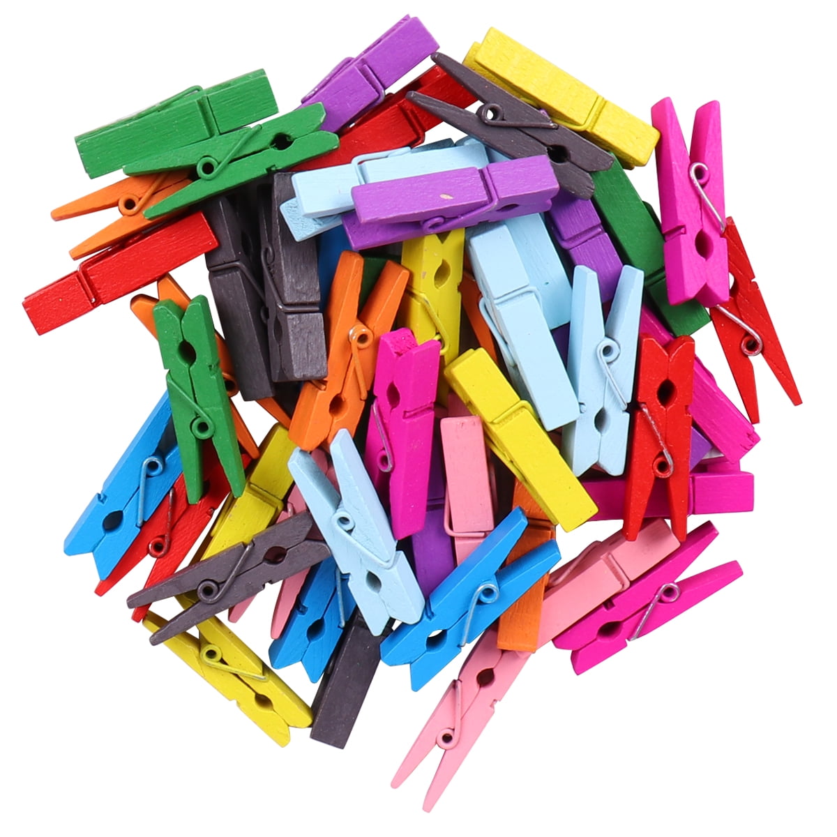 Zcyifa colorful clothespins 100PCS Wooden Mini Clips Artwork Clothespin ...