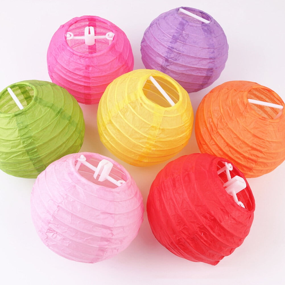 Zcyifa colorful paper lanterns 12 Pcs Paper Lantern Round Foldable ...