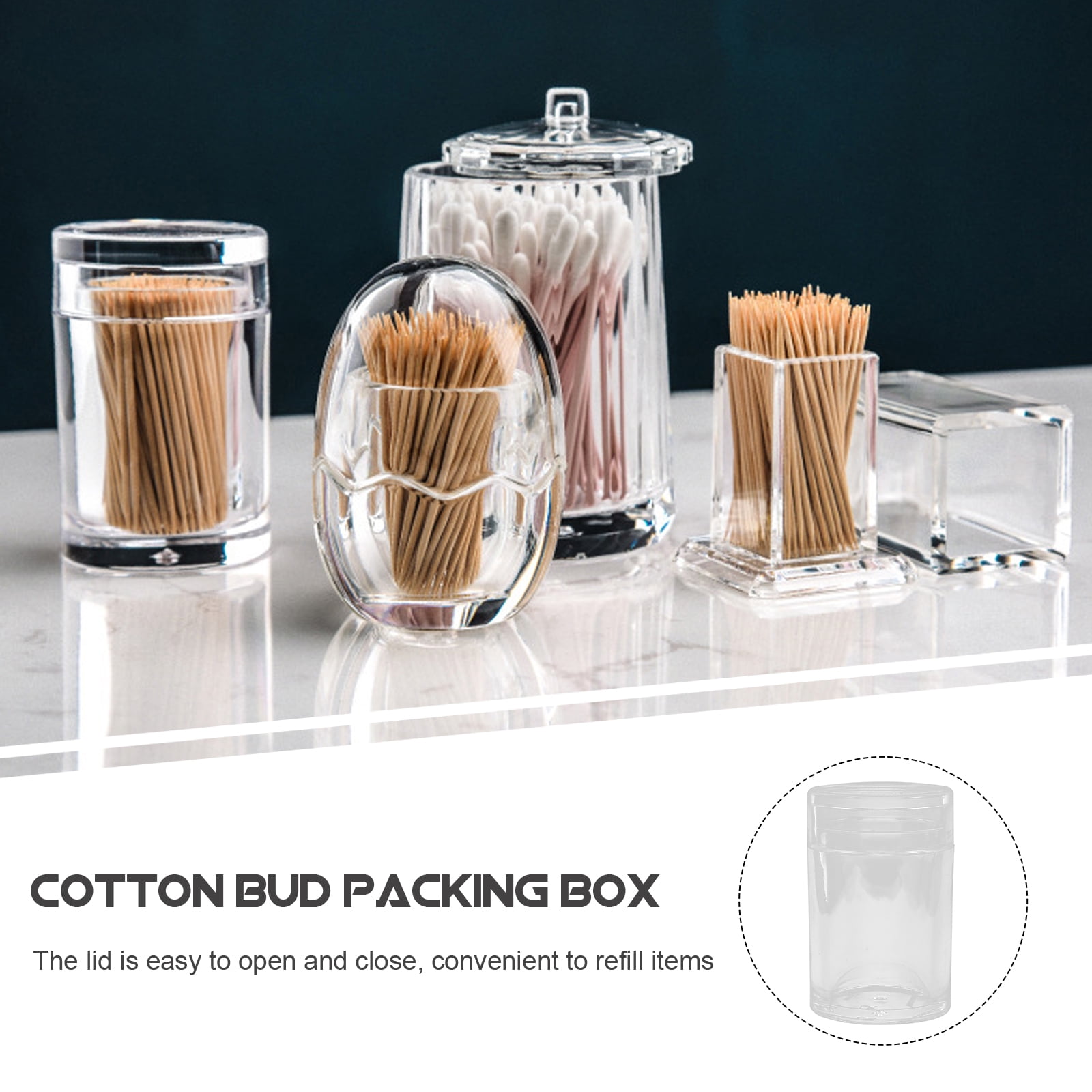 Zcyifa cotton bud holder 3Pcs Cotton Swab Packing Boxes Cotton Bud ...