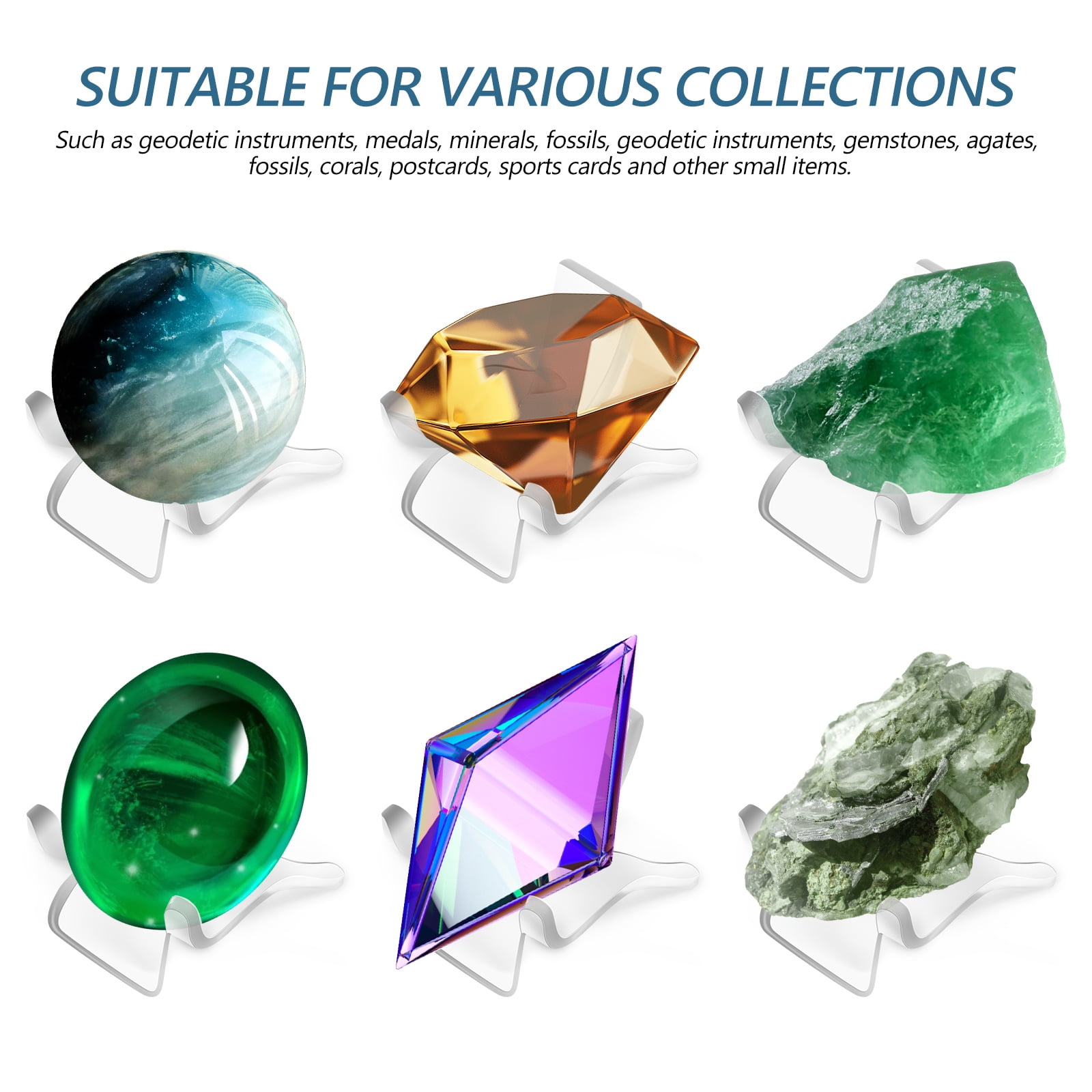 KAKOWELY Souvenir Display Stand Acrylic for Collectors in Homes 20Pcs 1 ...