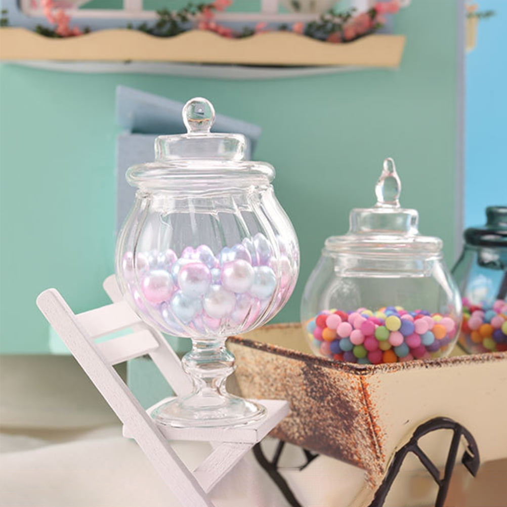 Zcyifa decorative glass jars Small Glass Jar with Lids Transparent ...