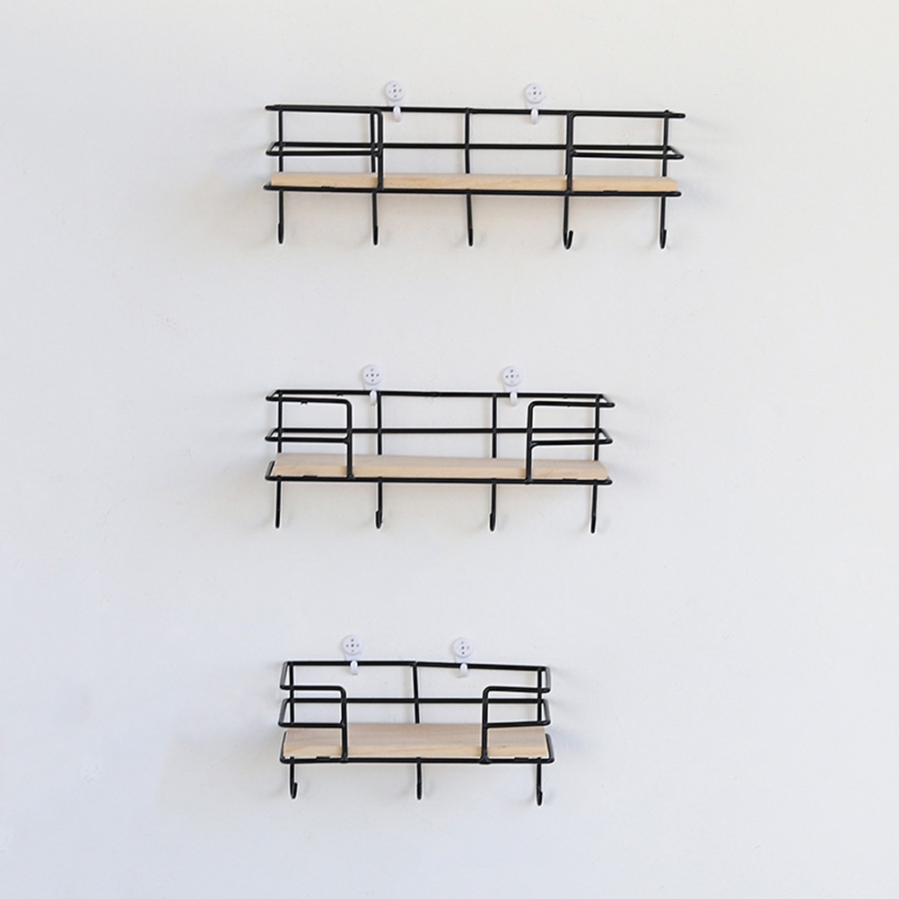 Zcyifa hanging storage racks Modern Wrought Iron Storage Rack Wall ...