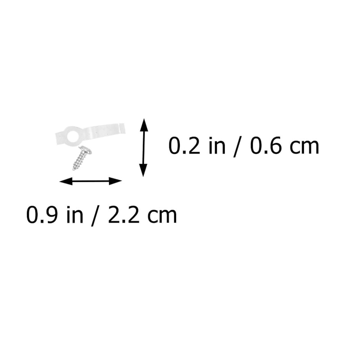 Zcyifa led strip light clips 200pcs Transparent LED Strip Light Screws ...