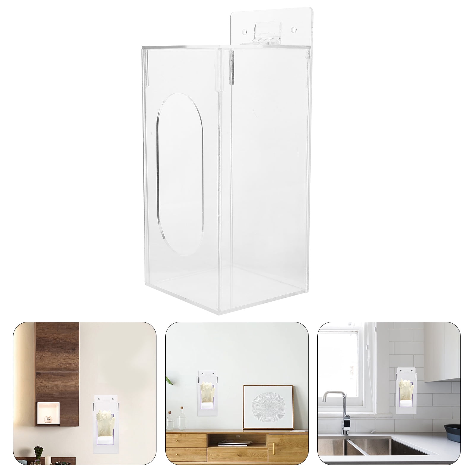 Zcyifa mask dispenser Acrylic Mask Dispenser Wall Mount Mask Holder ...