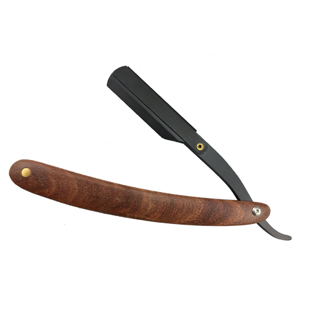 Zcyifa metal shaving razor Wooden Handle Chic Straight Barber Steel ...