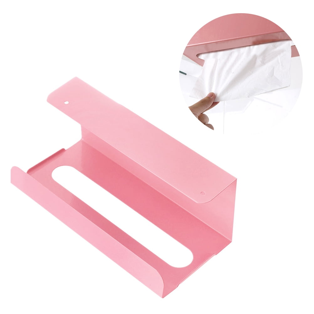 FRCOLOR Pink Iron Paper Towel Holder for Bathroom or Kitchen Tissue ...