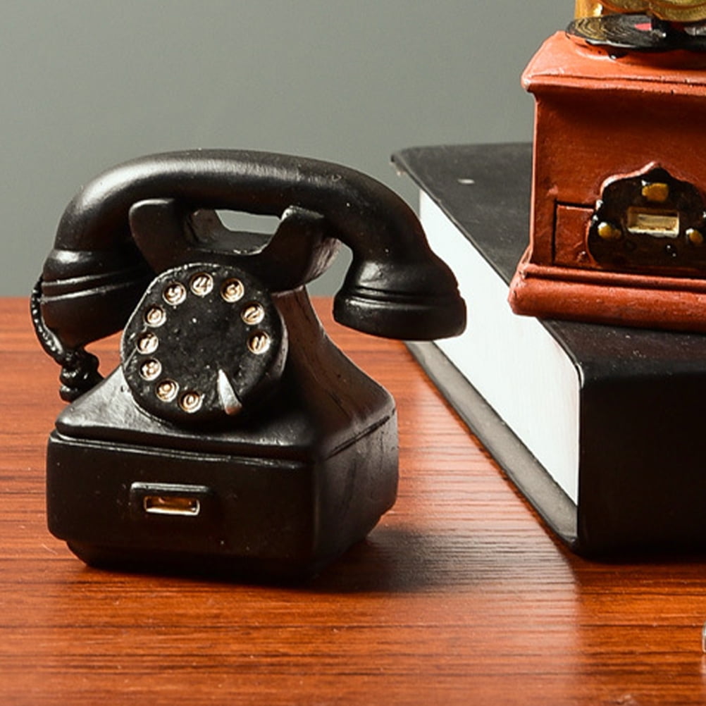 KAKOWELY Retro Landline Phone Vintage Decor 2Set 2.75x2.36x1.57in ...