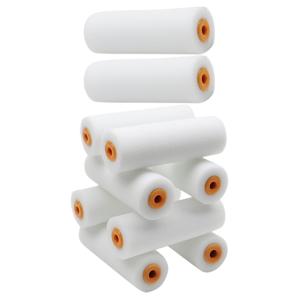 FRCOLOR White Sponge Paint Rollers for Replacement Use Small Compact ...