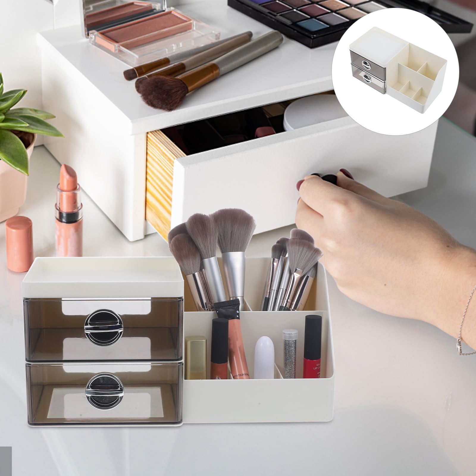 Zcyifa side table organizer Desk Organizer Makeup Storage Box Drawer ...