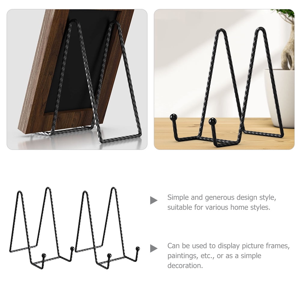 Zcyifa small display stand 2pcs Iron Plate Holder Easel Photo Frames ...