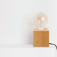 Dytern DIY Desk Lamp Base Replacement Table Base Round Wooden Table ...