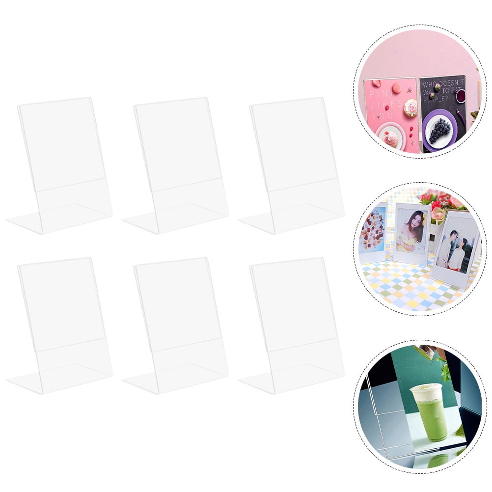 Zcyifa tabletop display stand 6pcs Acrylic Frames Clear Acrylic Frame ...