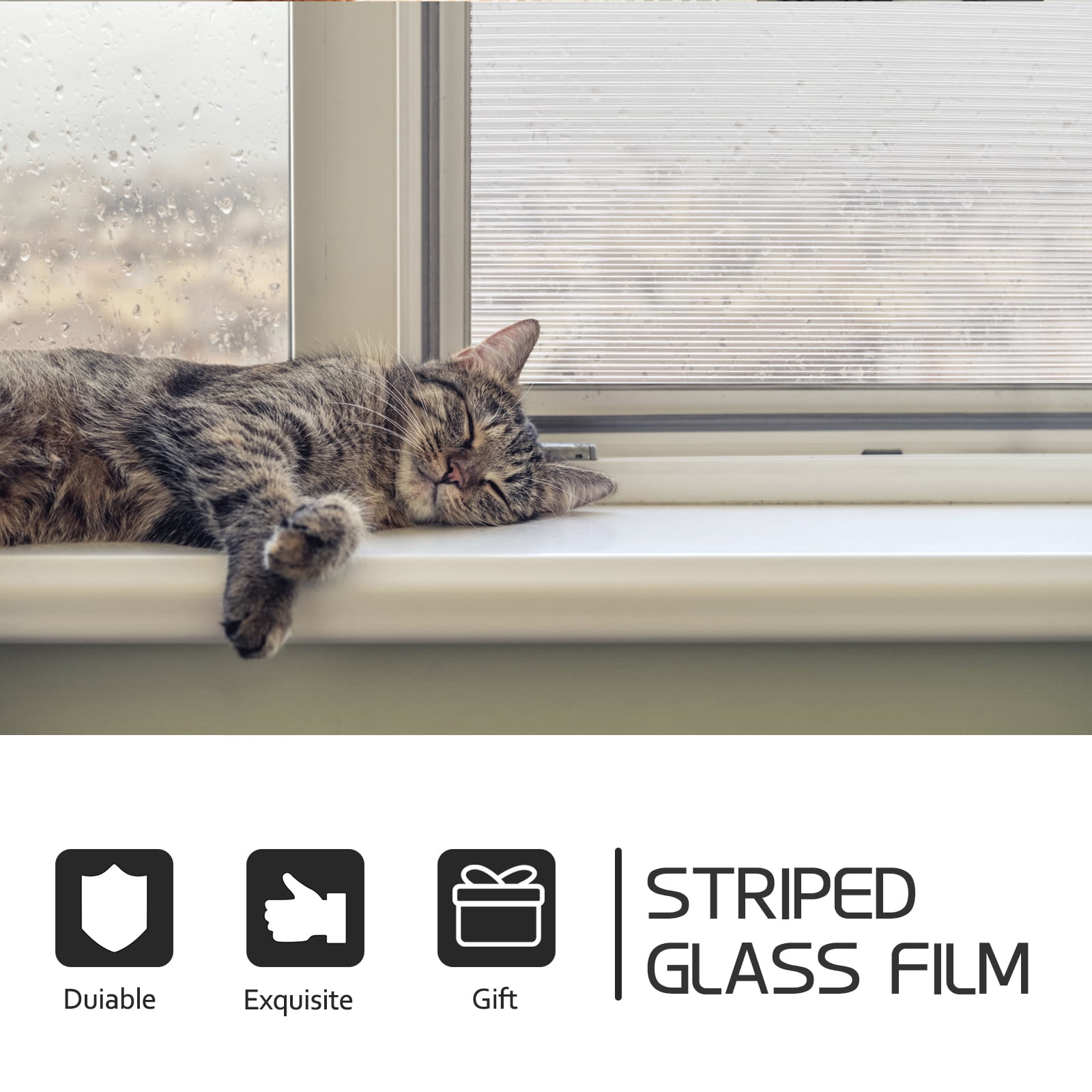 Zcyifa window film 1 Roll Window Privacy Film Bathroom Frosted Glass ...