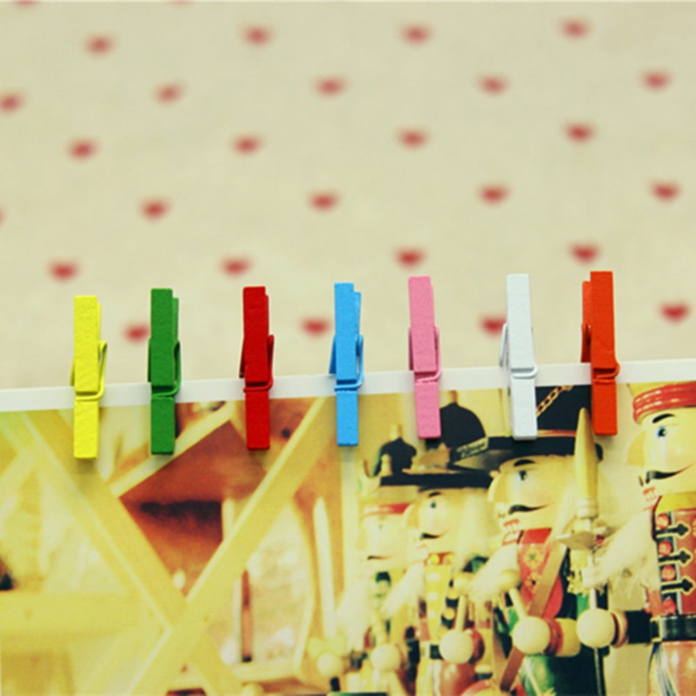 Zcyifa wooden clothespin 100 pcs Mini Natural Wooden Paper Clips ...