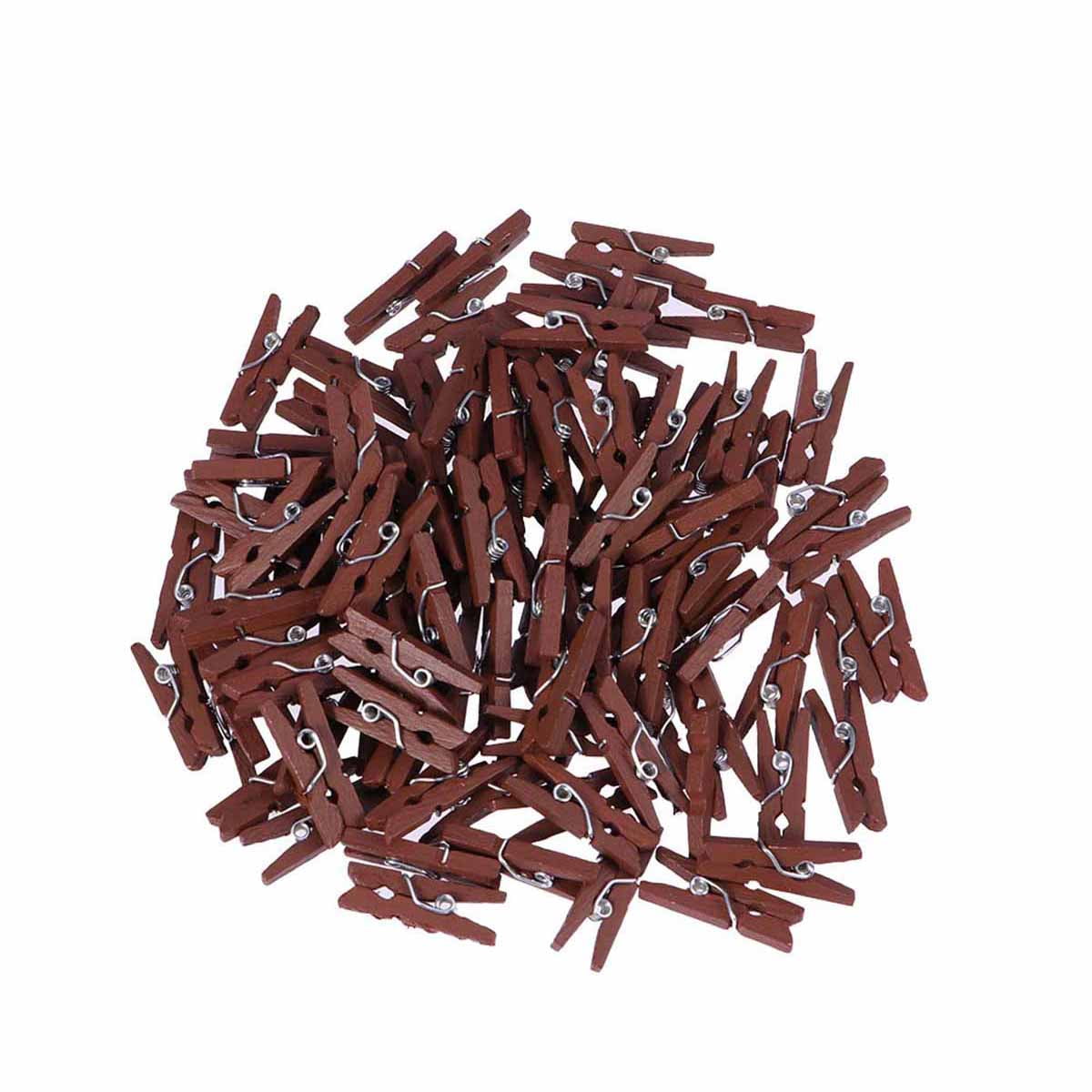 Zcyifa wooden clothespin 100 pcs Mini Natural Wooden Paper Clips ...