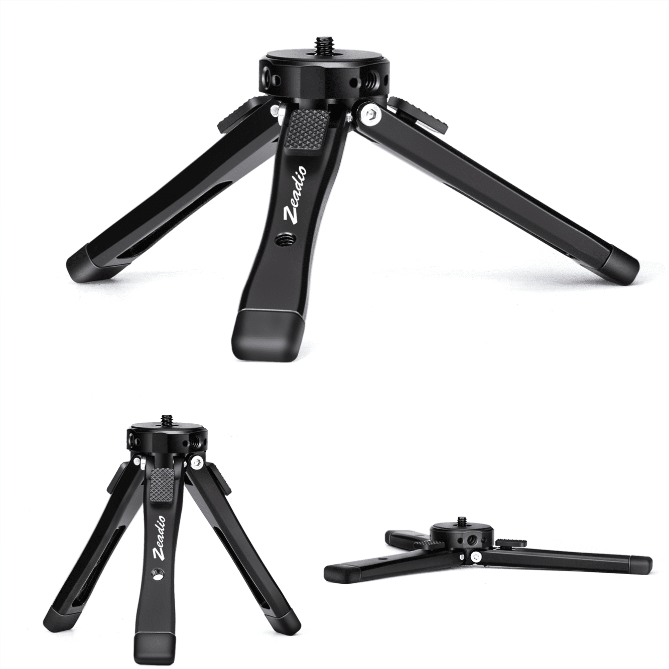 Zeadio Aluminium Alloy Adjustable Tripod, Adjustable Heights Desktop ...