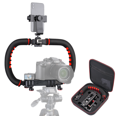 Bower Ultimate Vlogger Pro Kit with Smartphone Rig, HD Microphone, 50 ...