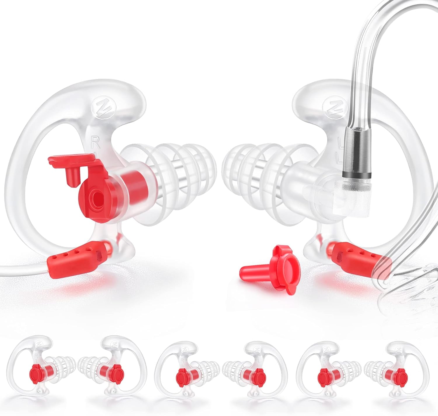 Zeadio Triple Flanged Earpiece, Comfortable Silicone Earmould Earbud ...