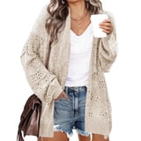 Zeagoo Womens Plus Size Crochet Cardigan Kimonos Boho Long Sleeve ...