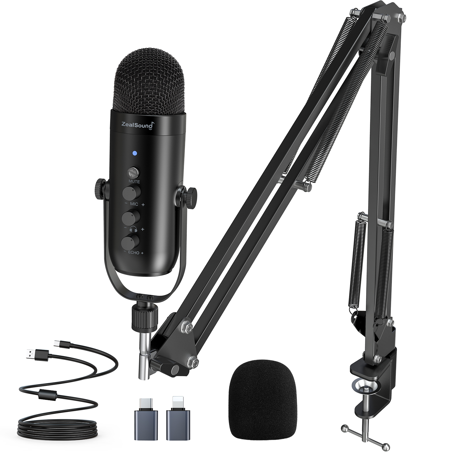 Audio-Technica AT2020USB Plus Podcast Studio USB Condenser Mic Pack ...