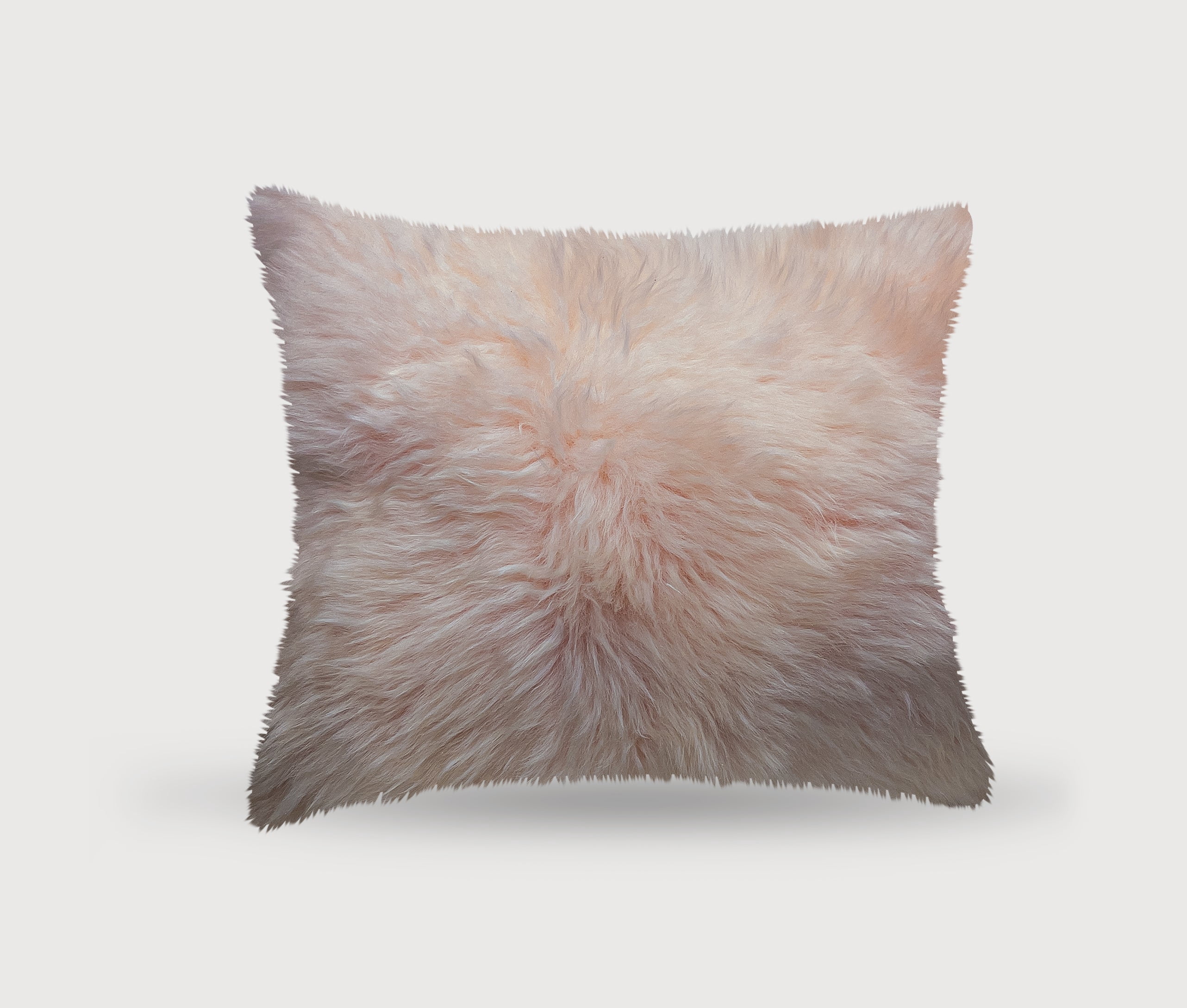 Natural New Zealand Sheepskin Pillow | Blush pink | 18"x18" - Walmart.com