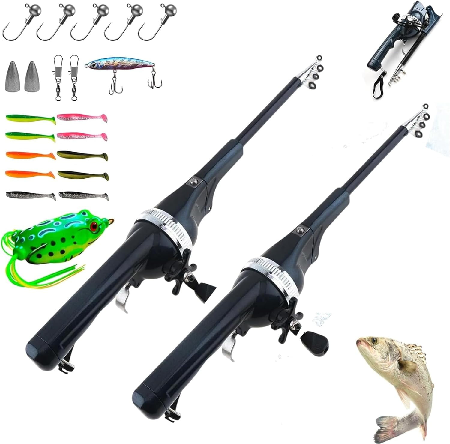 Zealburst EasyFish Folding Rod, 2026 New Easyfish Folding Rod, with 21 ...