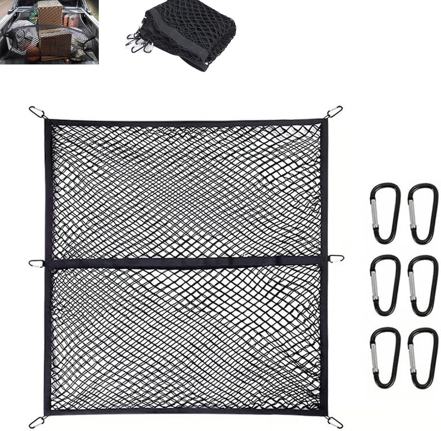 Zealburst Highly Elastic Cargo Net,Car Trunk Net Cargo Mesh Net, Truck ...